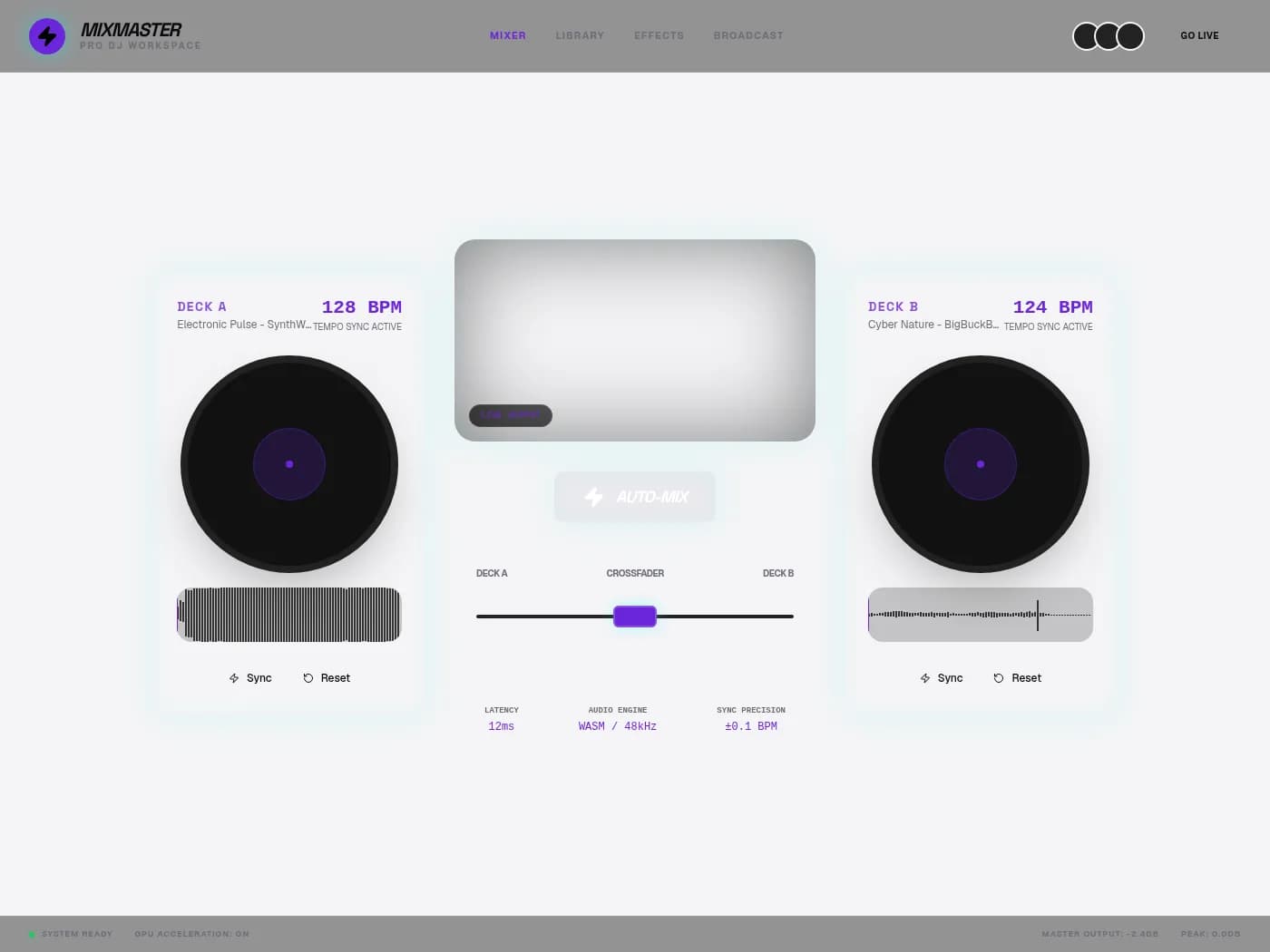 MixMaster DJ Web App