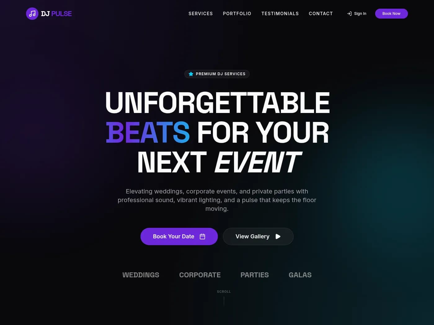 DJ Event Website