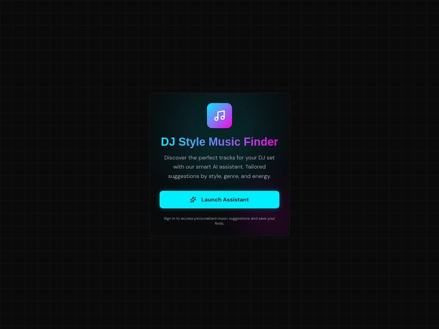 DJ Style Music Finder