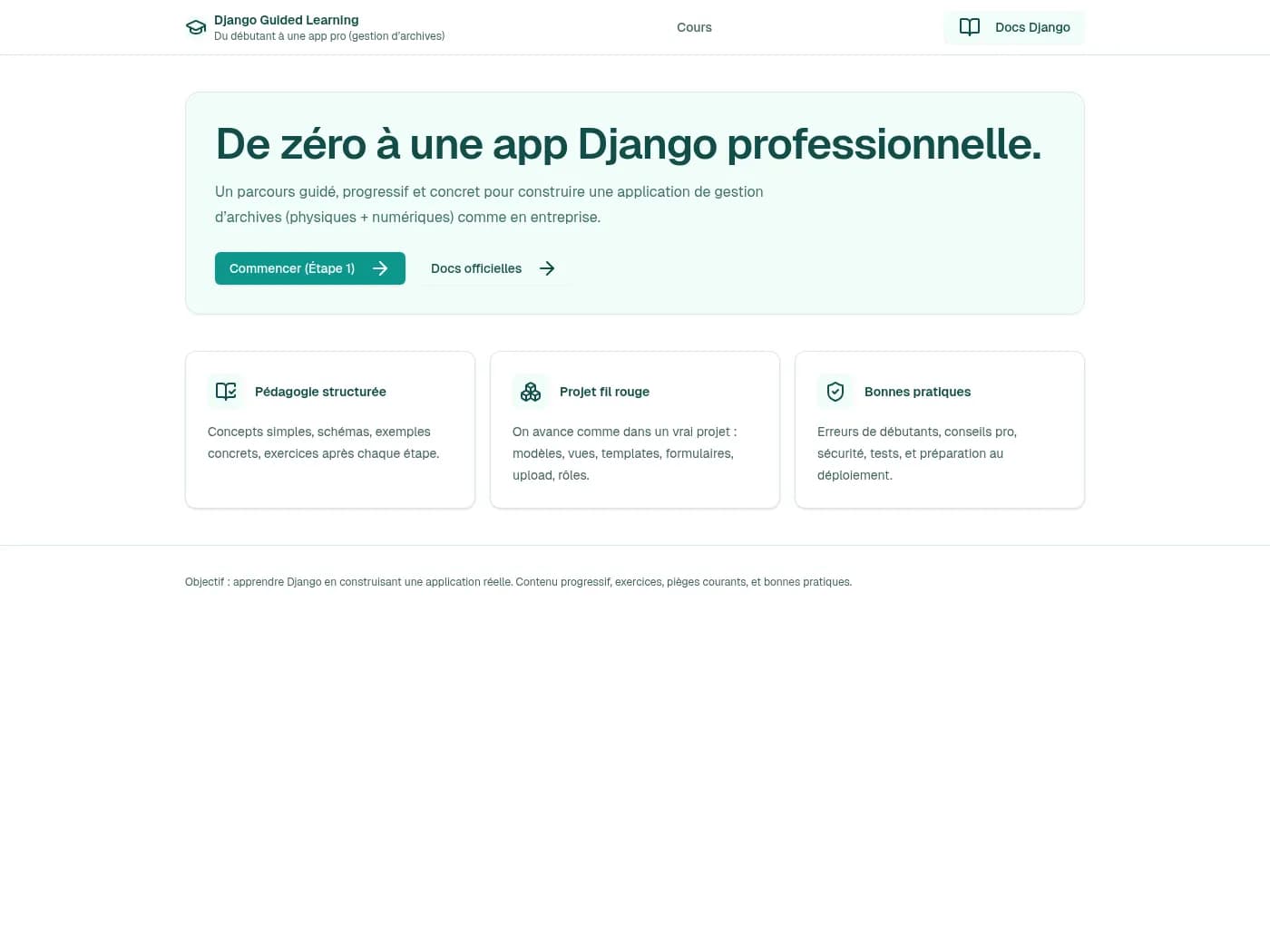 Django Guided Learning App