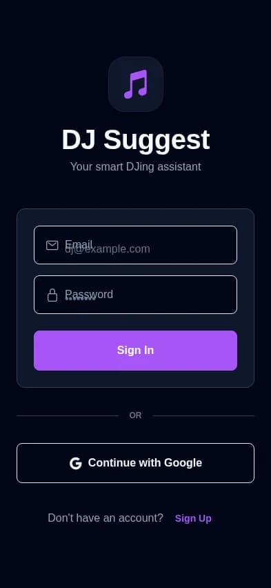 DJ Song Suggestion App