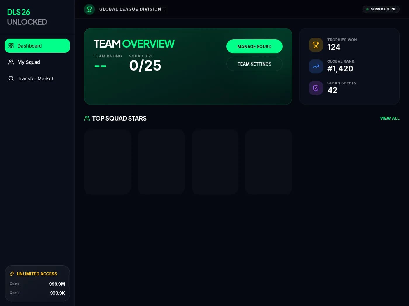 DLS 26 Soccer Unlocked