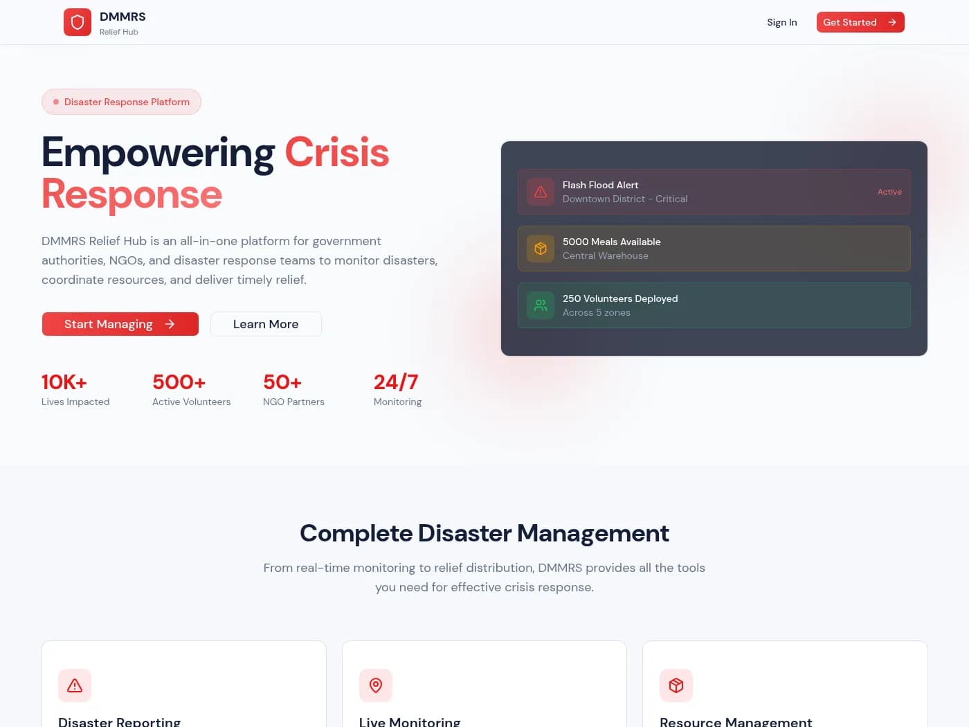 DMMRS Relief Hub