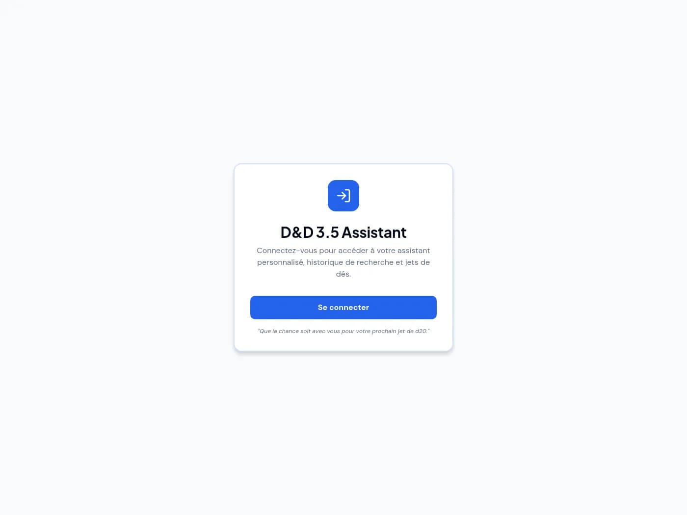 D&D 3.5 Assistant FR