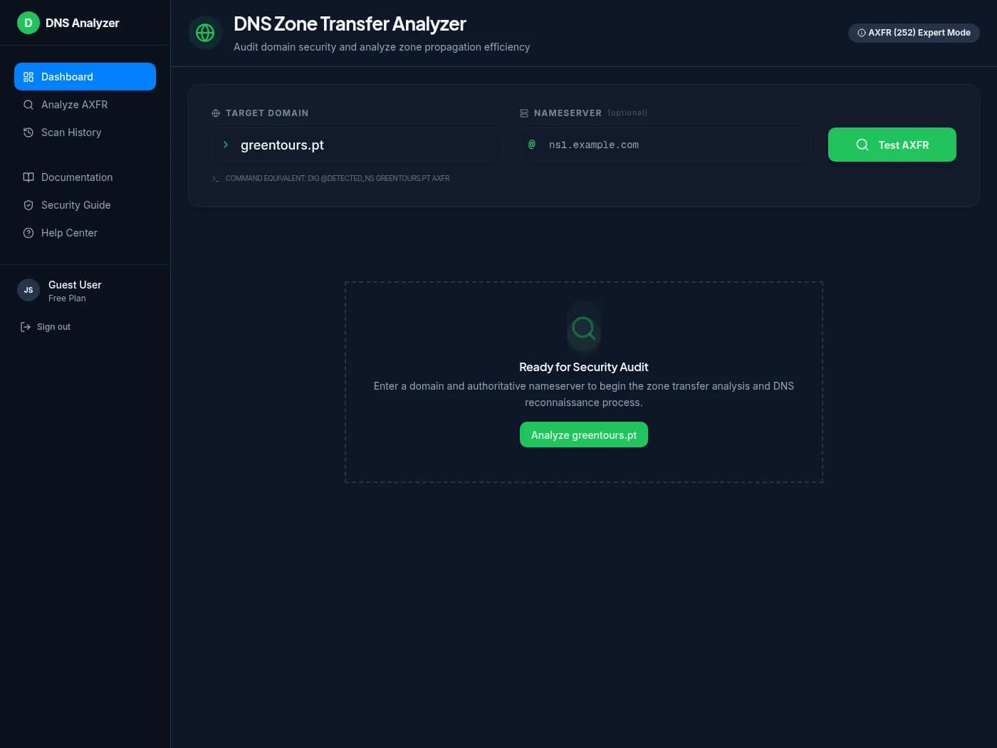 DNS Zone Transfer Analyzer