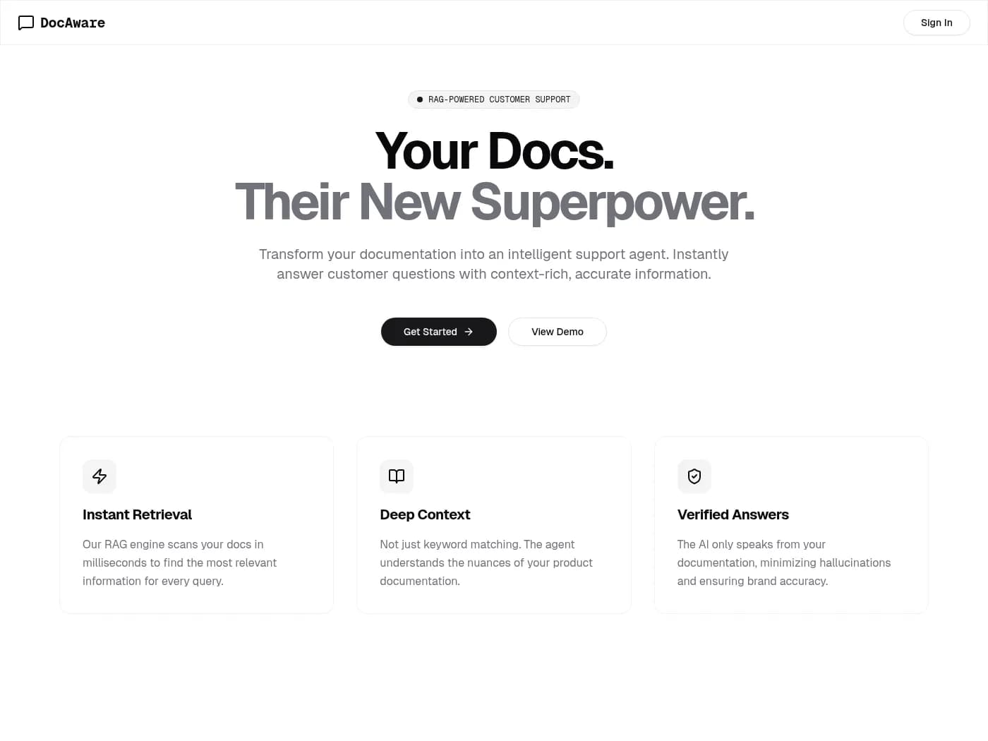 DocAware Support Chat