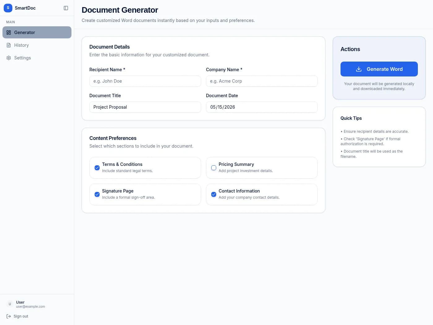 Smart Doc Generator