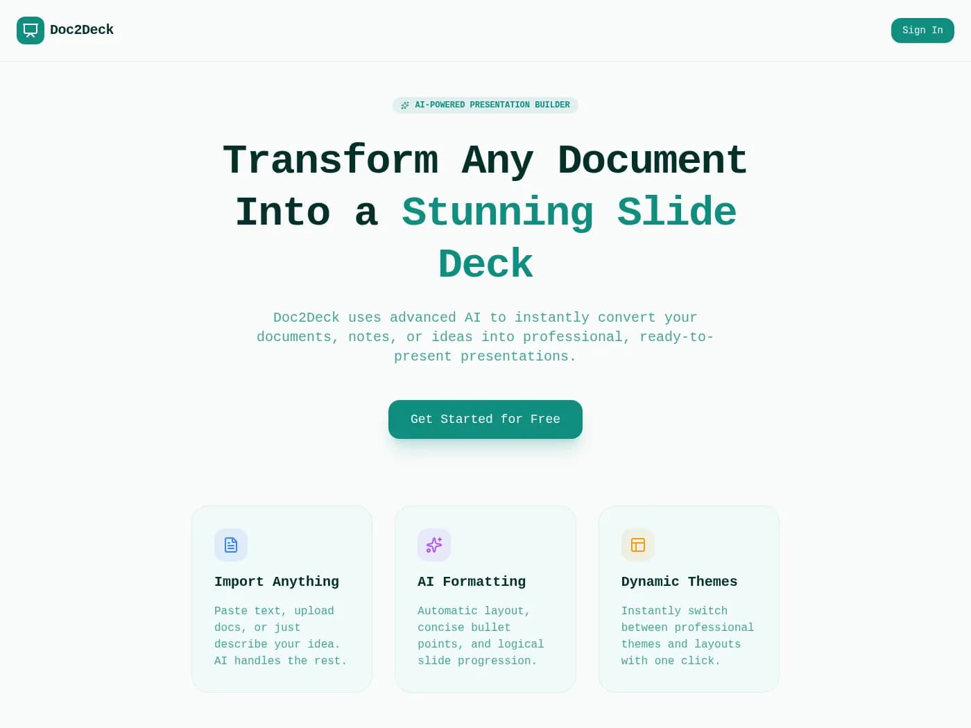 Doc2Deck
