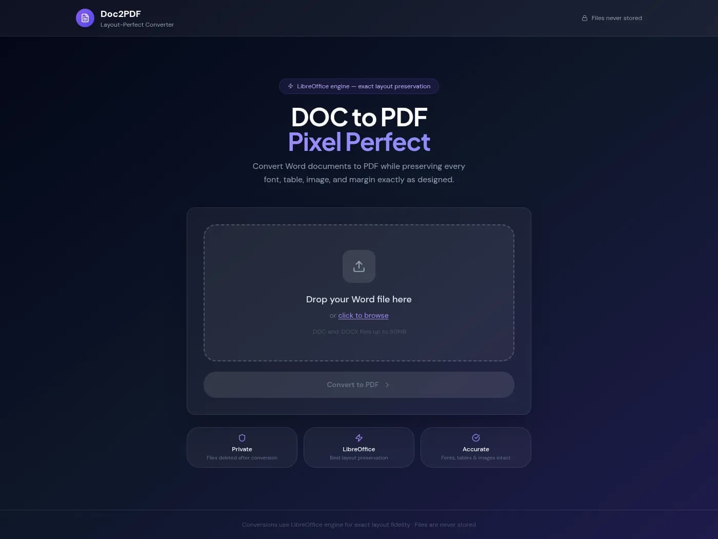 Doc2PDF Pop-up Converter
