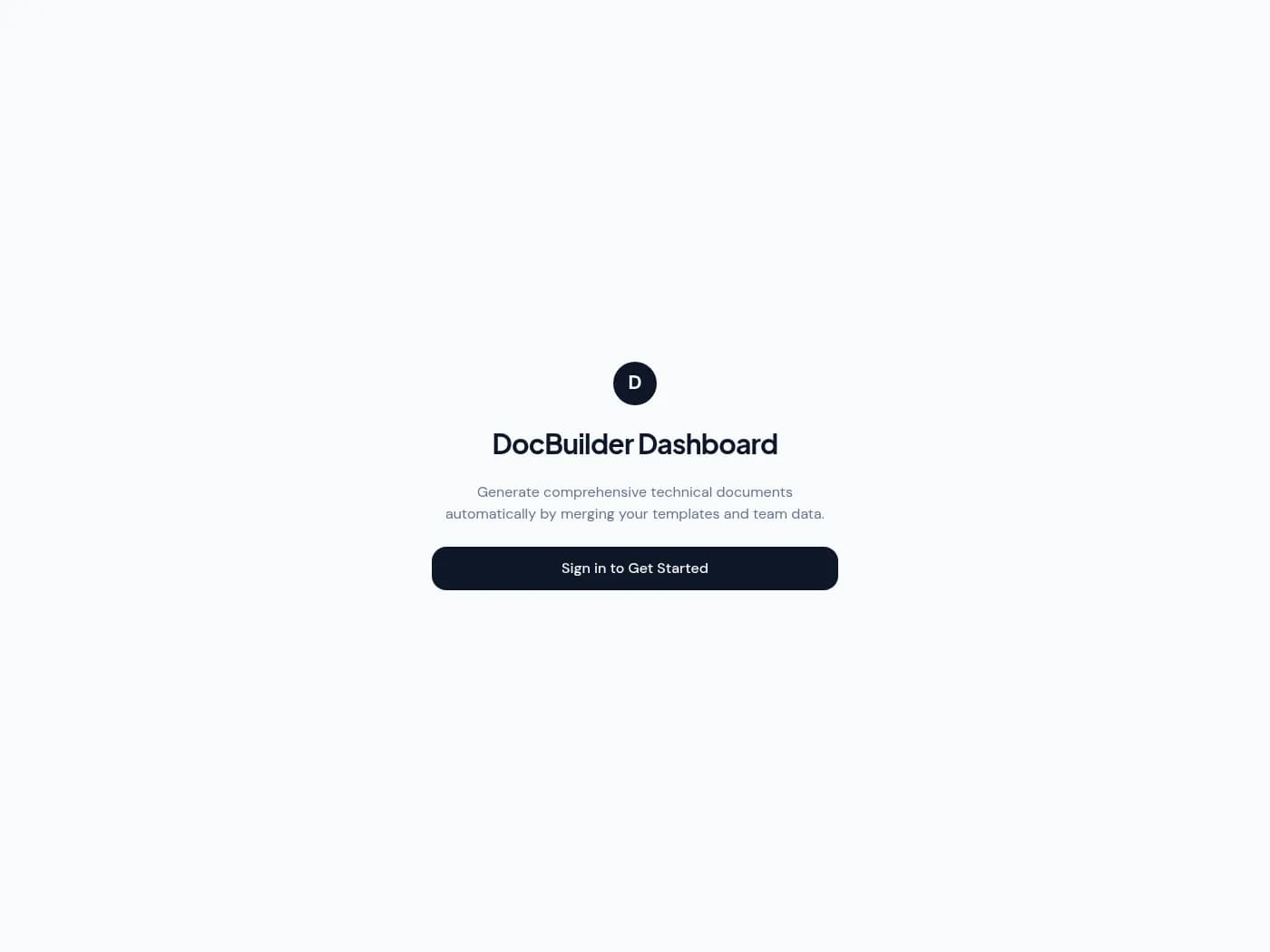 DocBuilder Dashboard