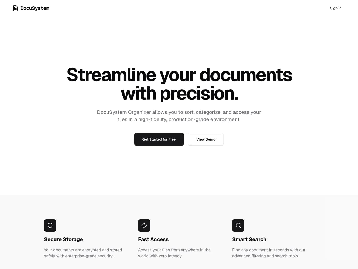 DocuSystem Organizer