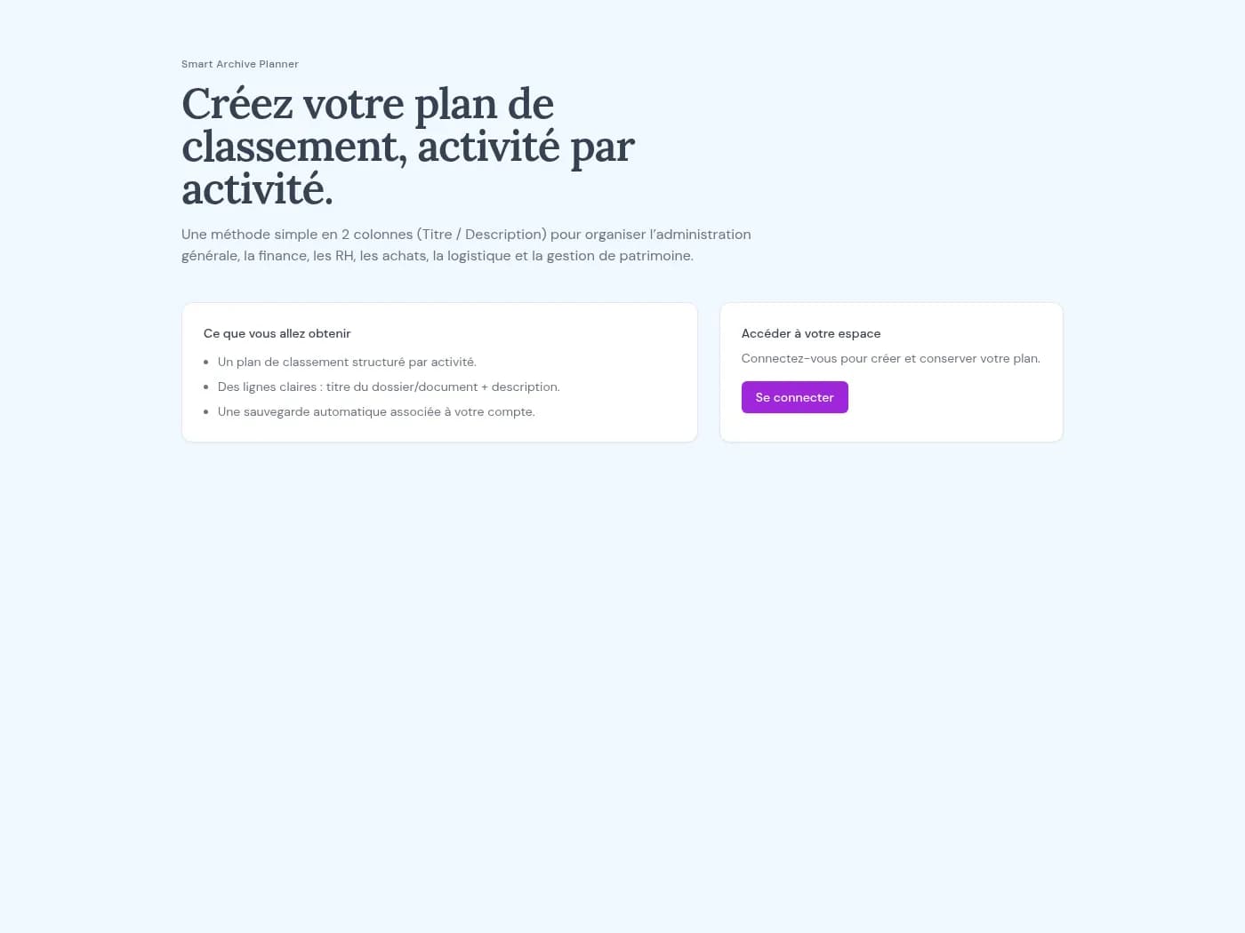 Smart Archive Planner