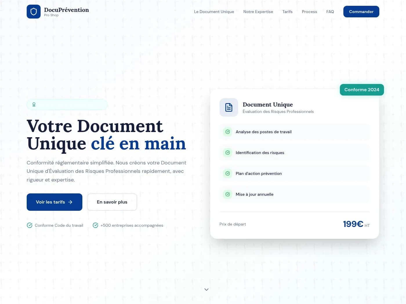 DocuPrévention Pro Shop
