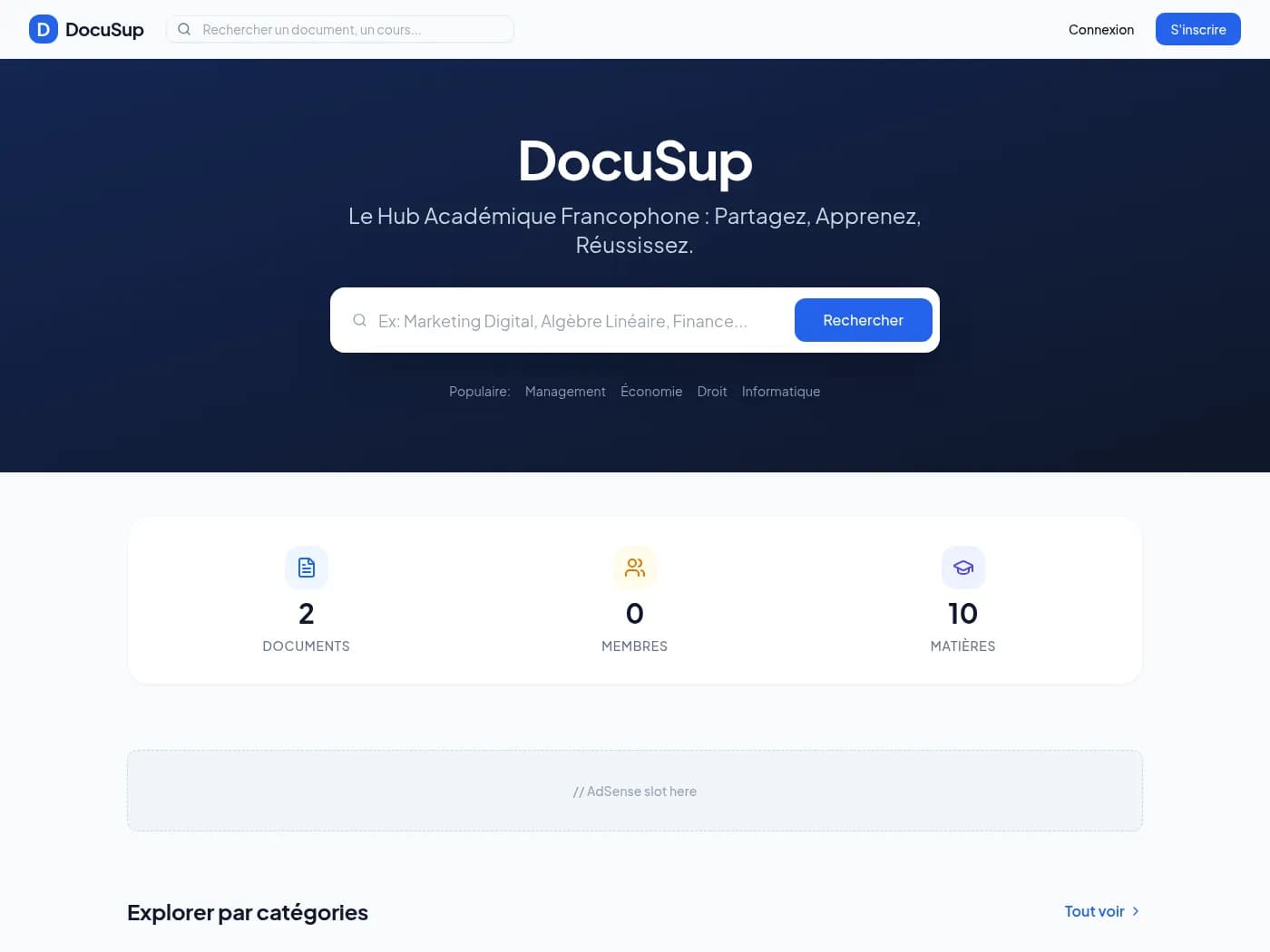 DocuSup French Academic Hub