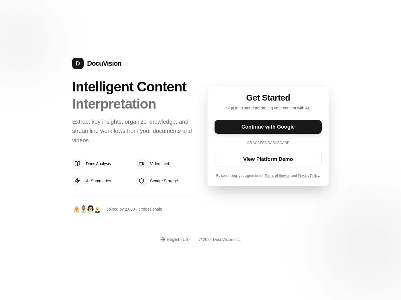 DocuVision SaaS Platform