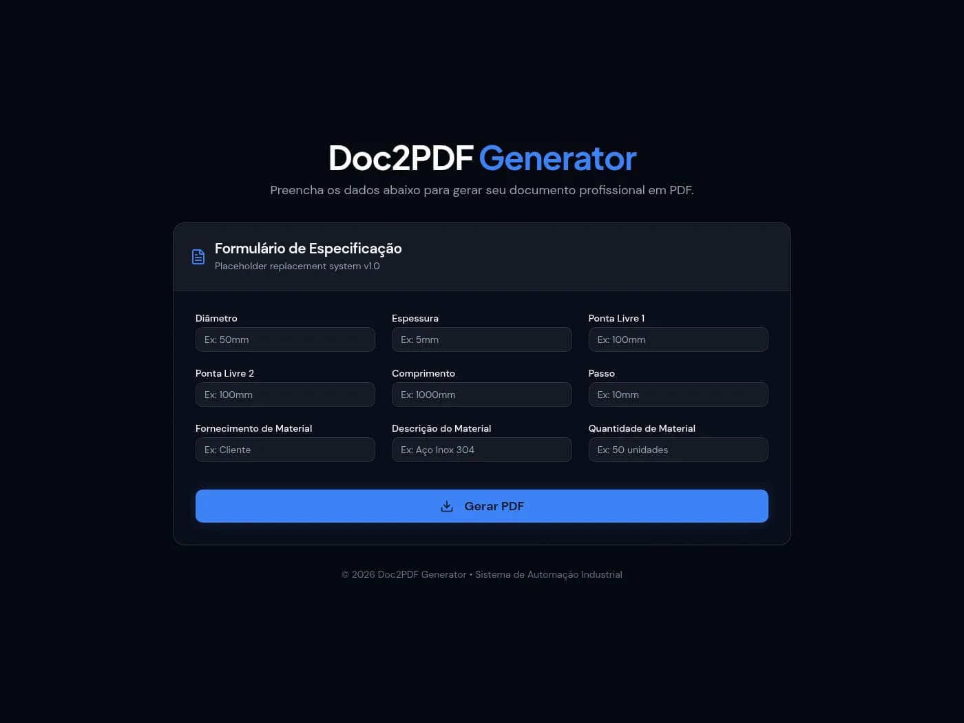 Doc2PDF Generator