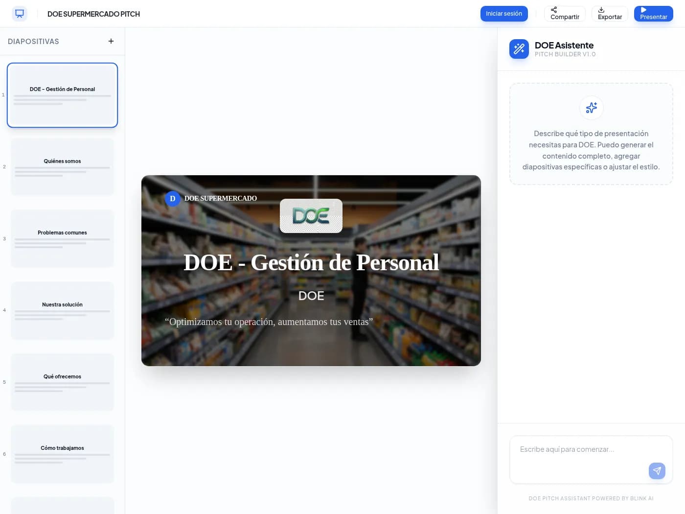 DOE Supermercado Pitch