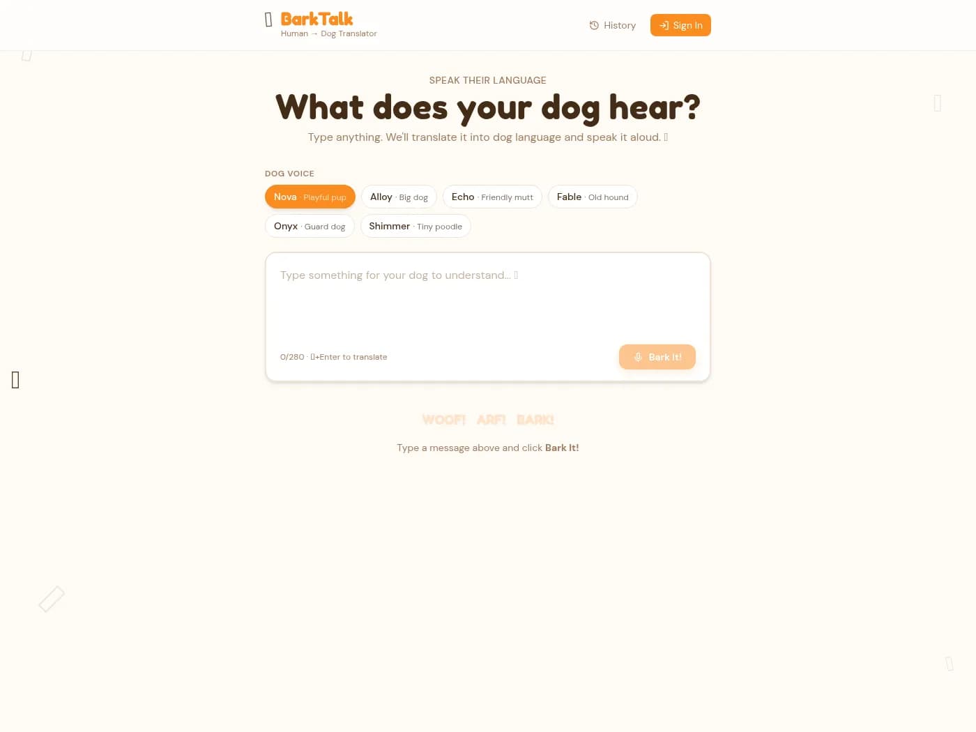 BarkTalk Translator