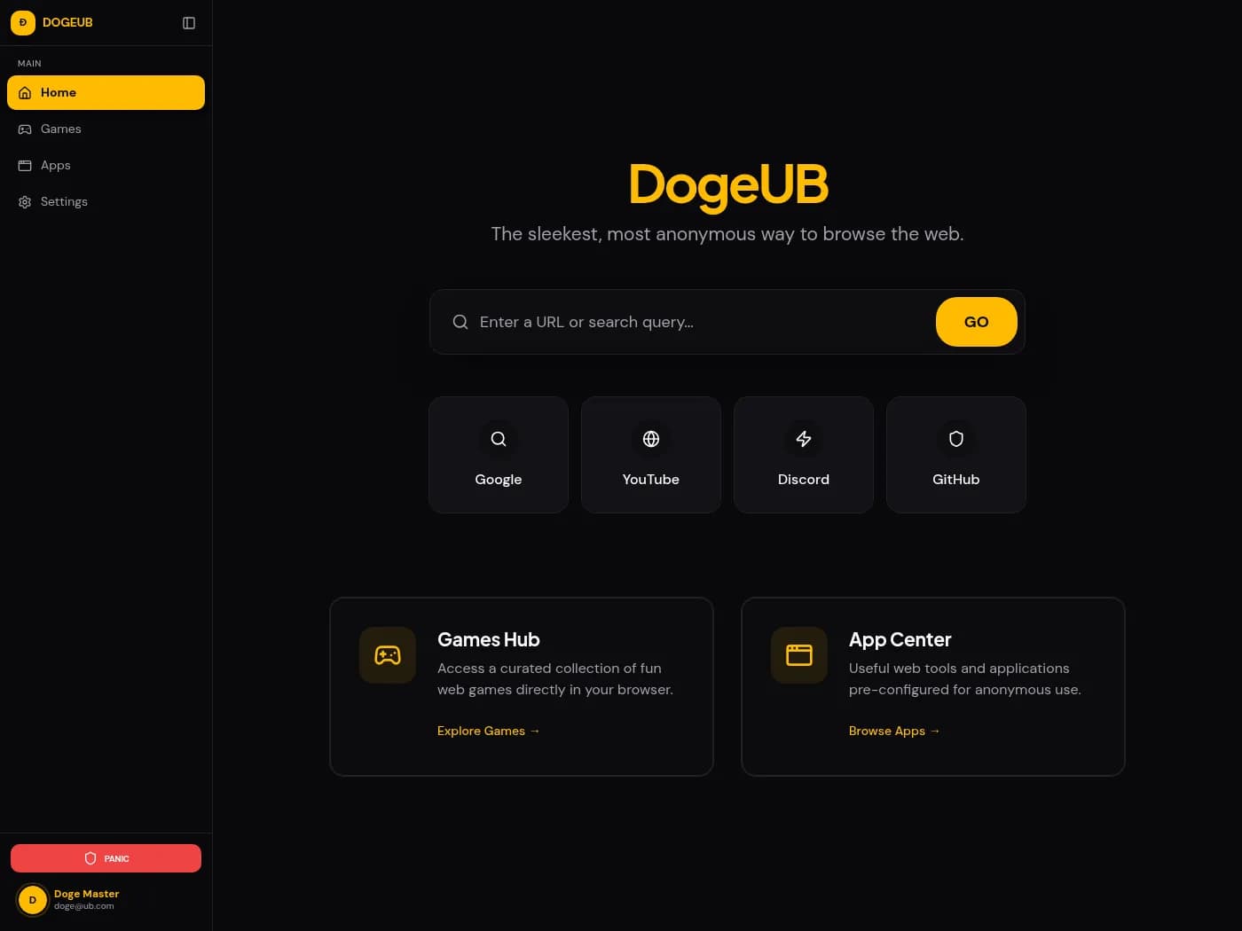 DogeUB Browsing Hub