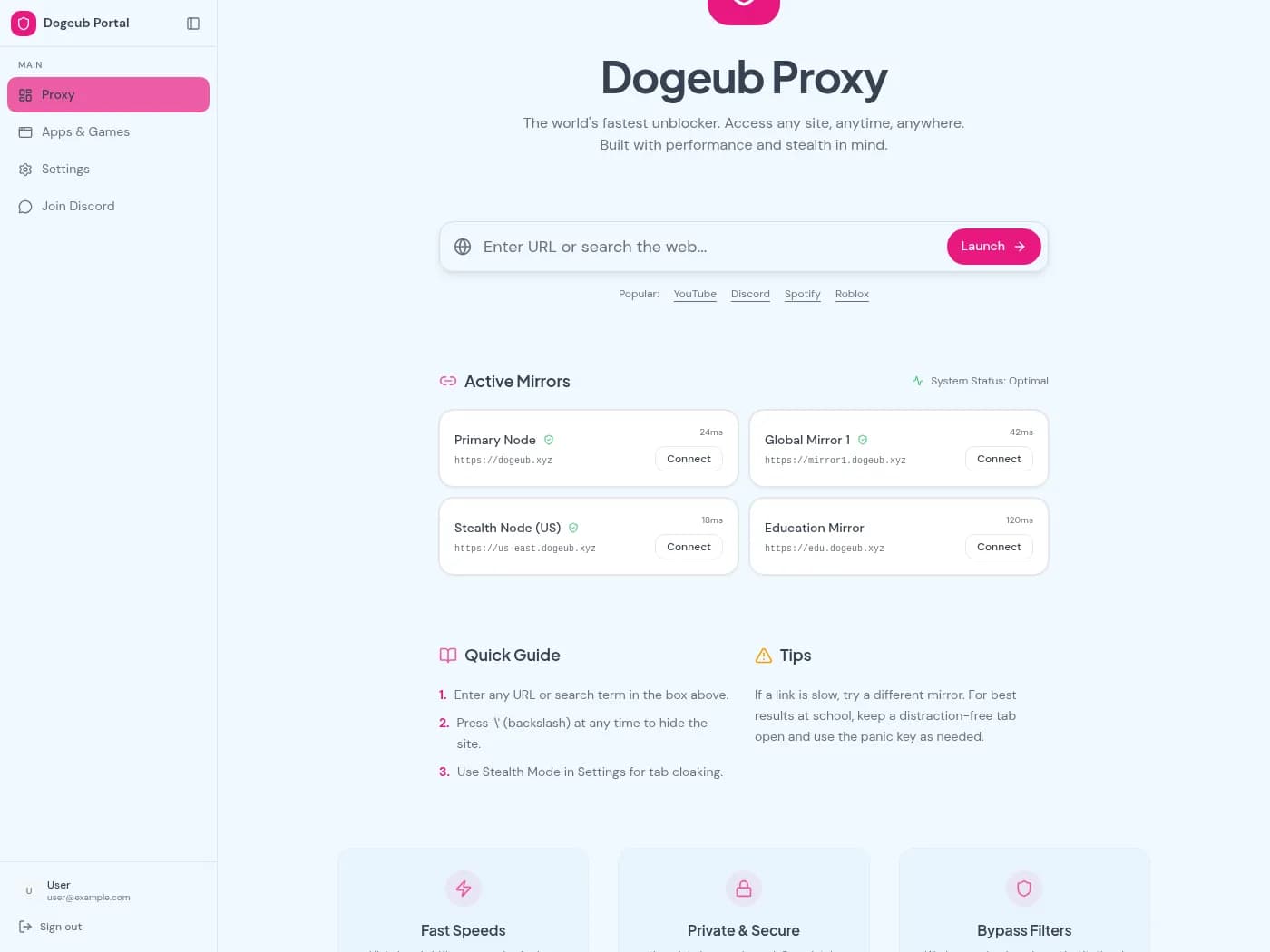 Dogeub Proxy Portal