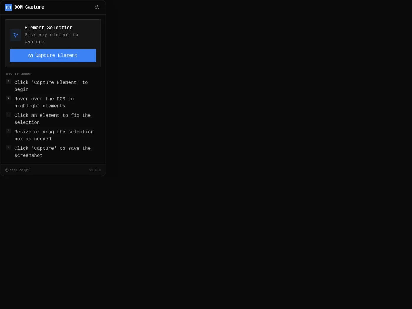 DOM Capture Extension