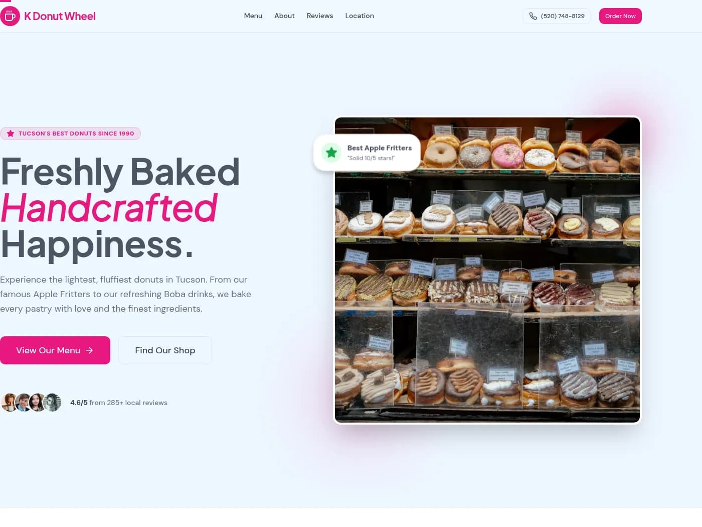 Donut Wheel Website