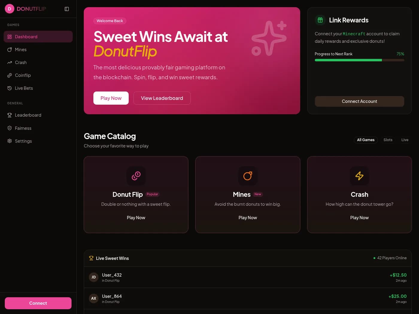 DonutFlip Game Portal