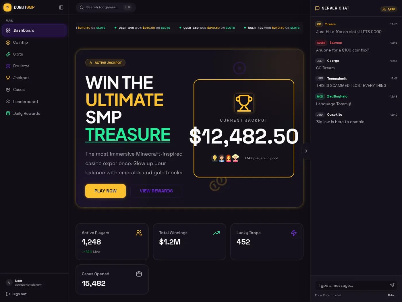 DonutSMP Casino Website
