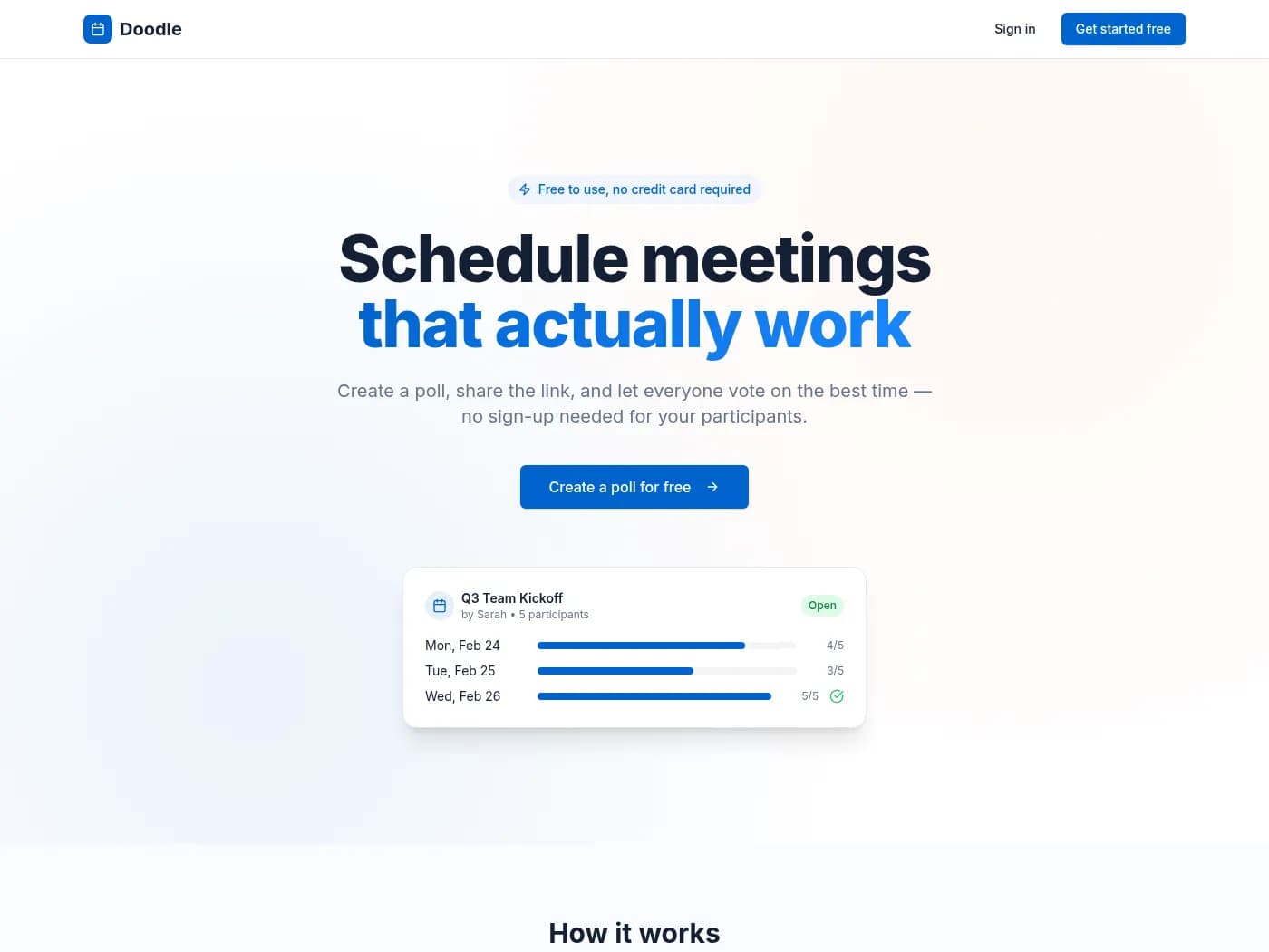 Doodle Scheduler Clone