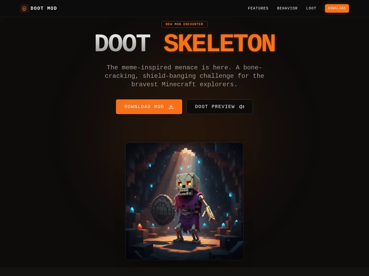 Doot Skeleton Minecraft Mod