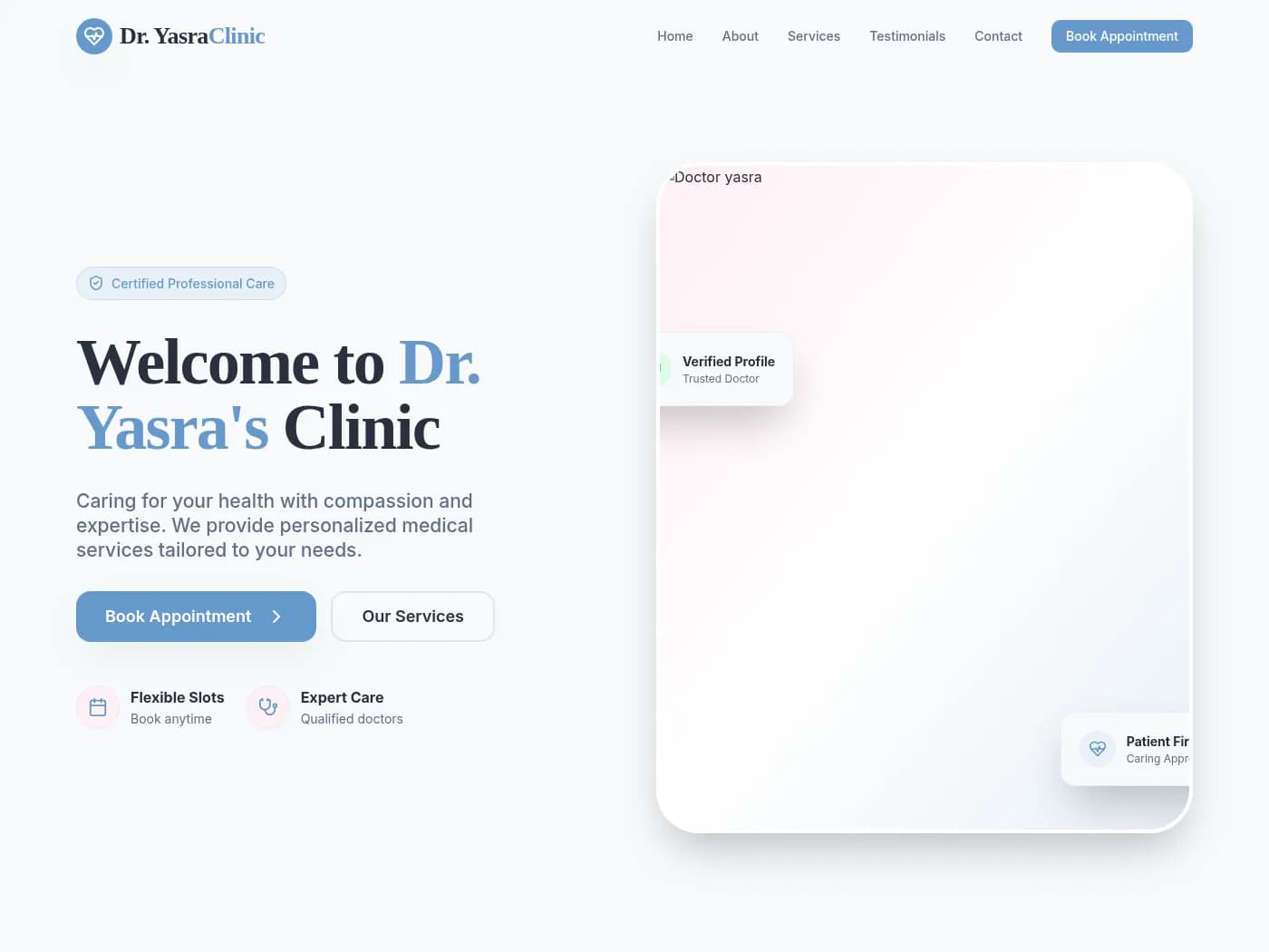 Dr. Yasra Clinic Site
