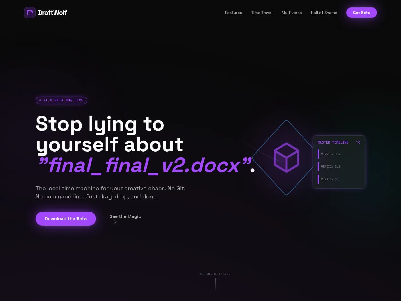 DraftWolf Landing Page