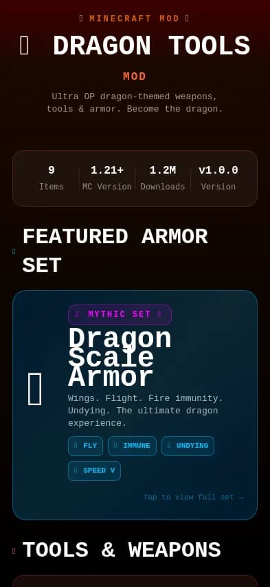 Dragon Tools Mod