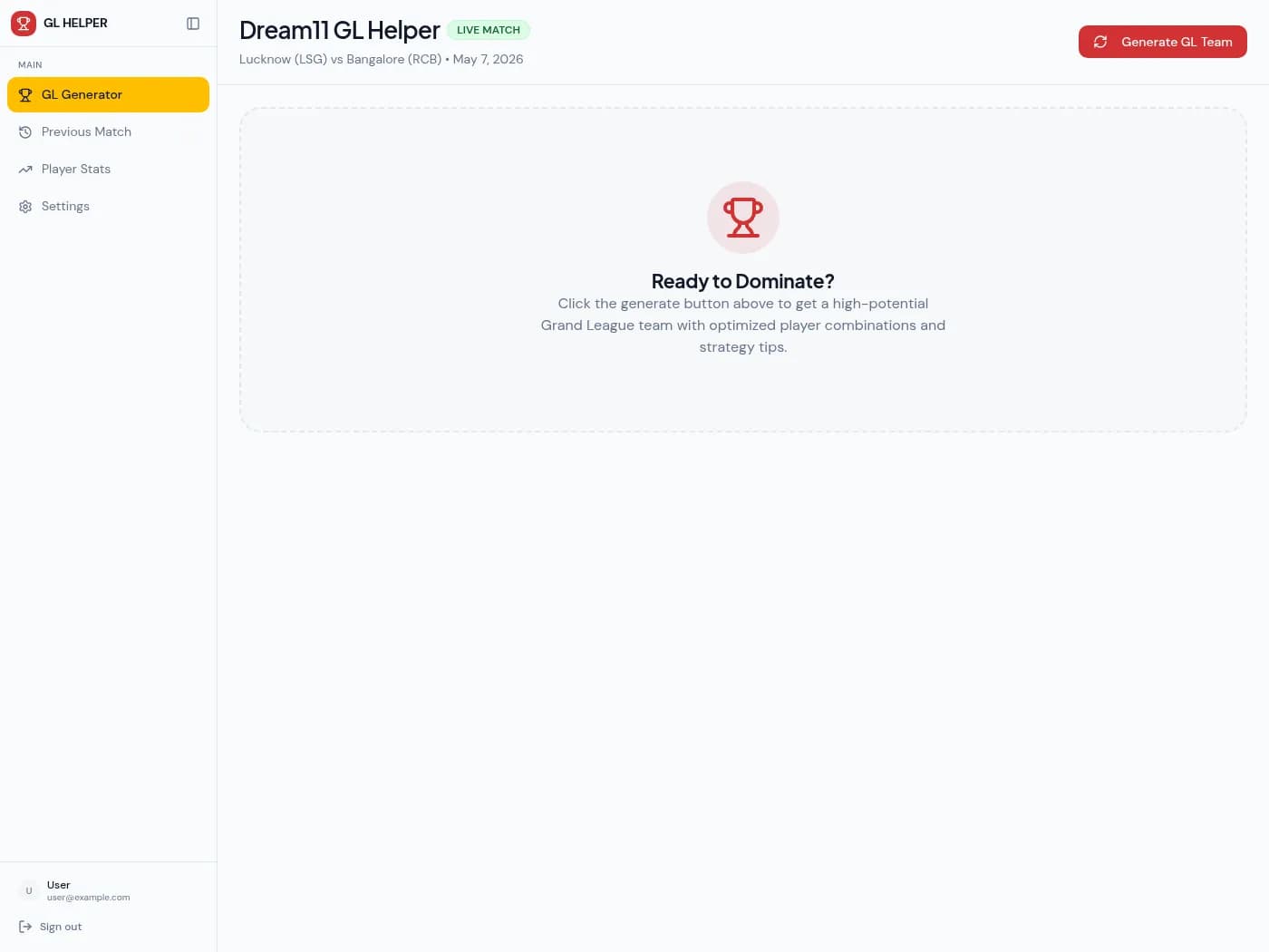 Dream11 Grand League Helper