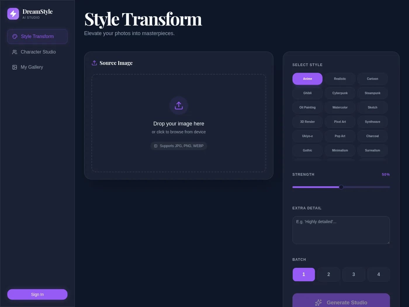 DreamStyle AI Studio