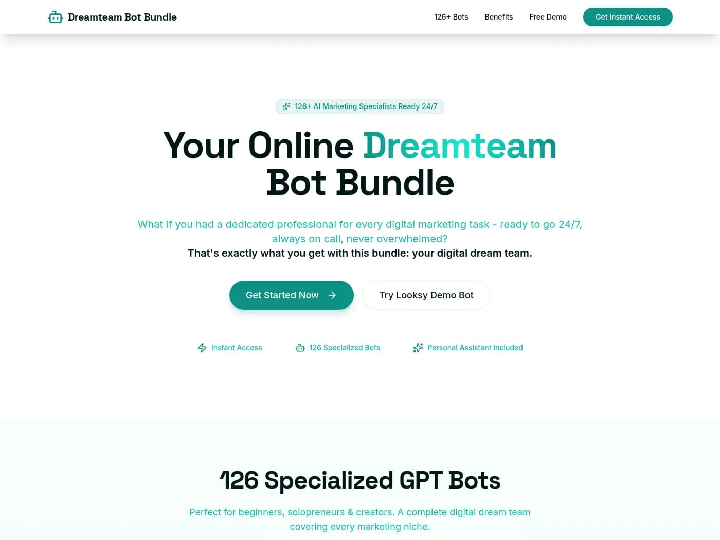 Dreamteam Bot Bundle Landing