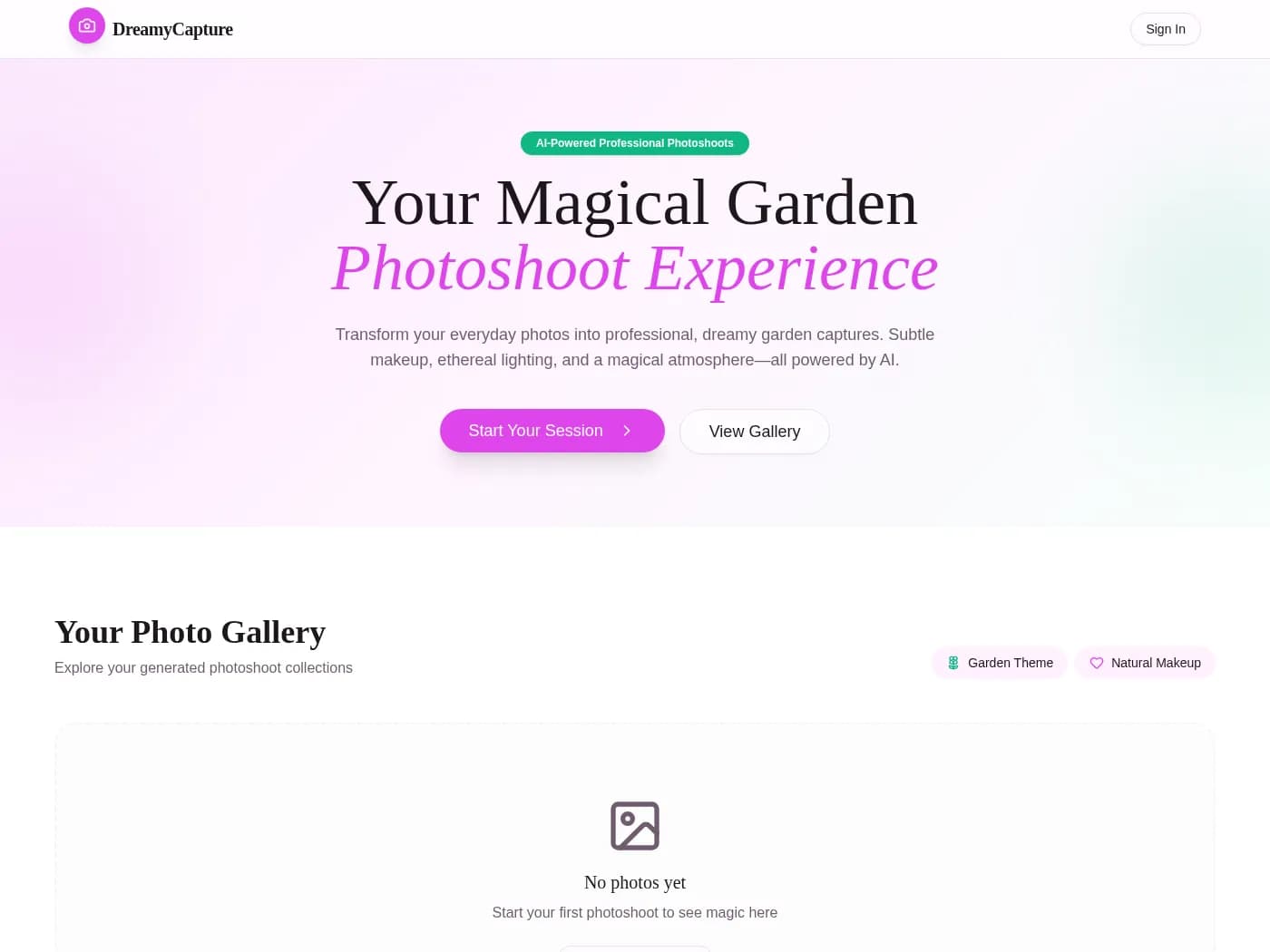 Dreamy Garden Photoshoot
