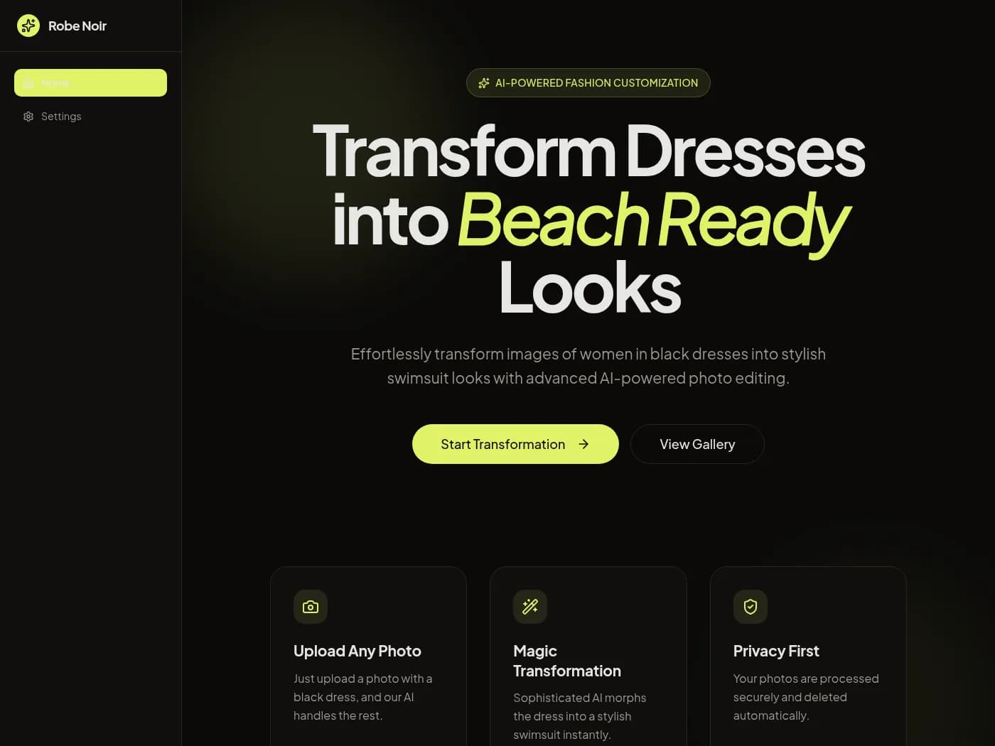 Robe Noir Transformation