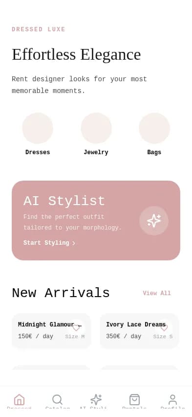 Dressed Luxe Rental App