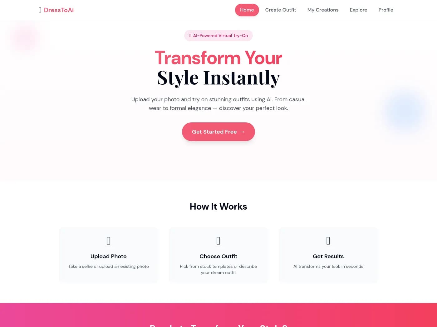 DressToAi Virtual Fitting Room