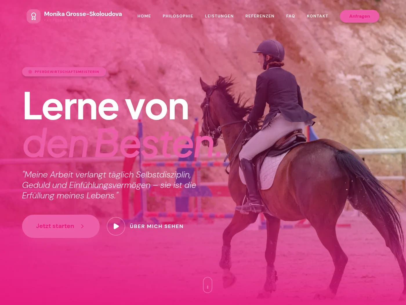 Dressurmeisterin Webpräsenz