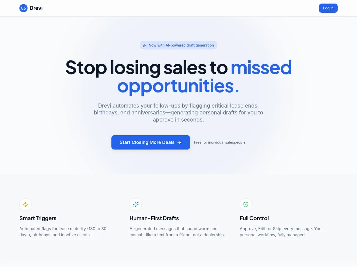 Drevi CRM for Dealerships