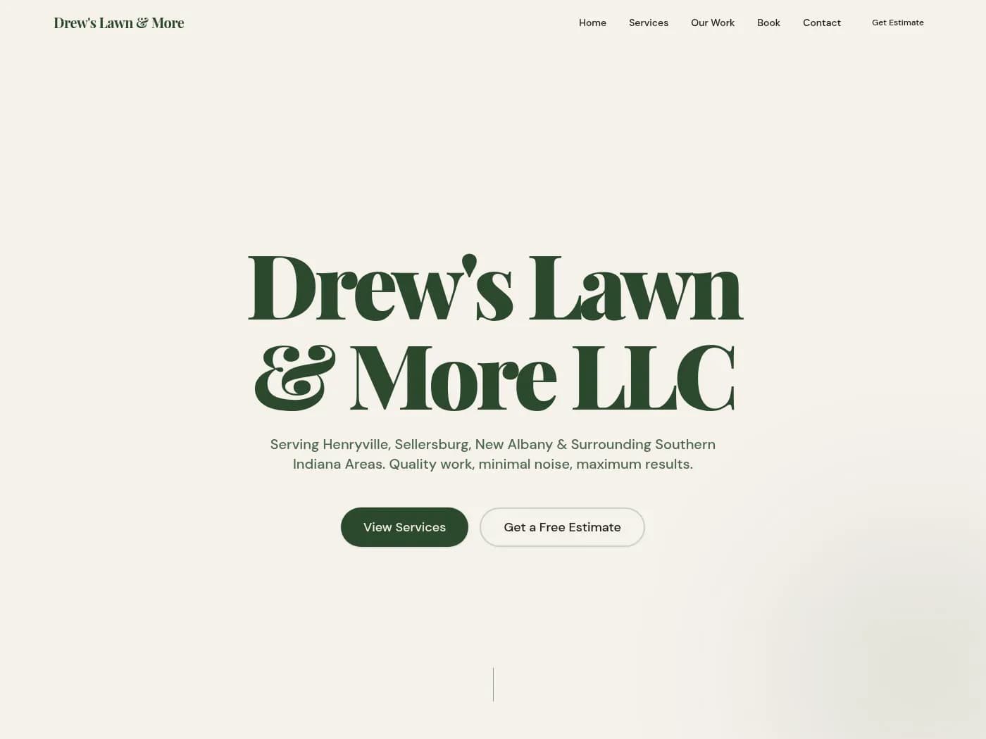 Drew's Lawn & More Website