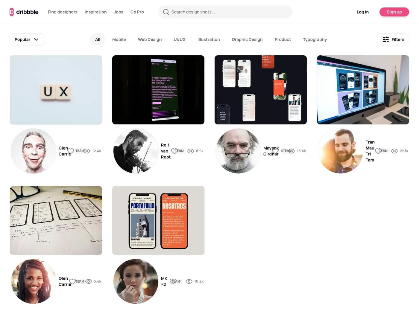 Dribbble Clone