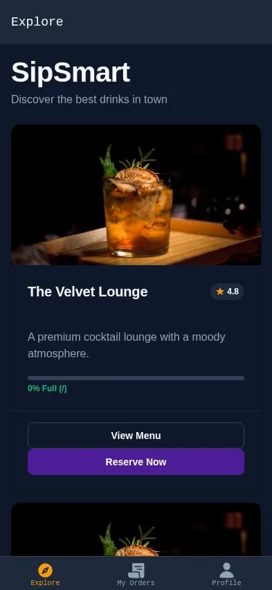 SipSmart Drinks App