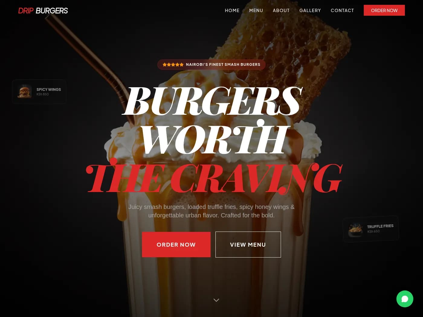 Drip Burgers Website