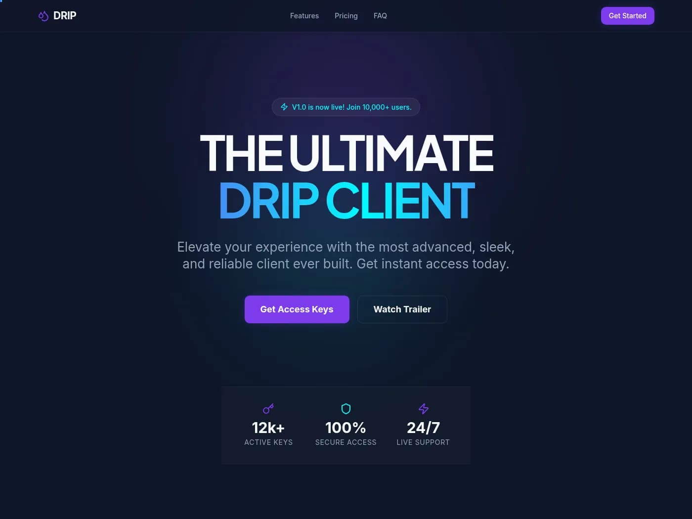 Drip Client Landing
