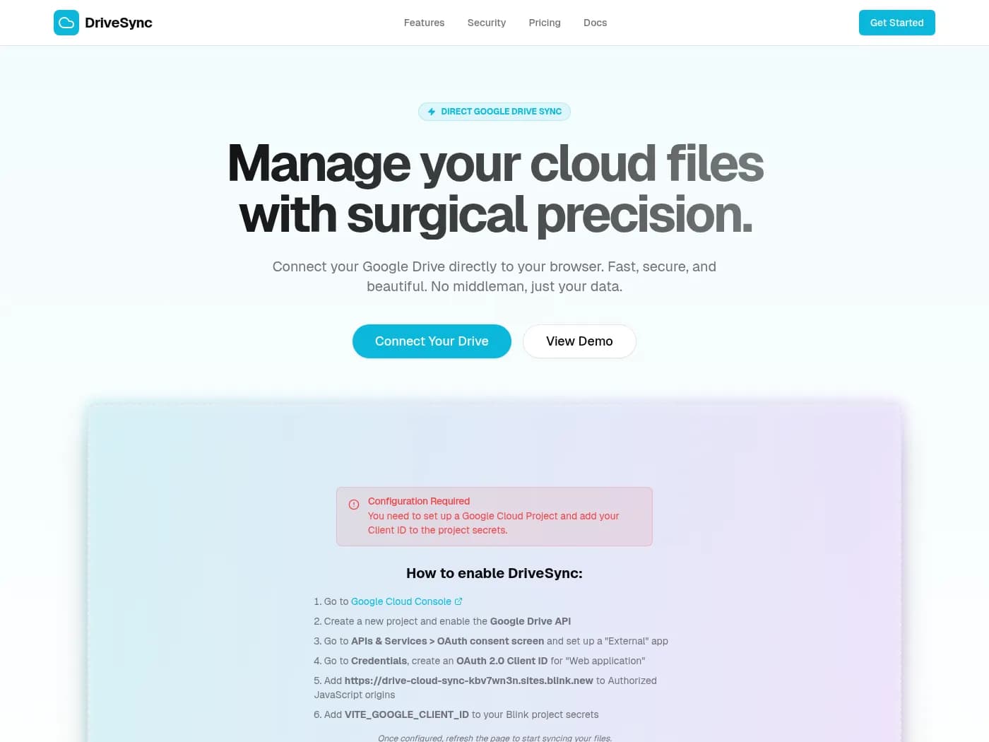 DriveSync Web Portal
