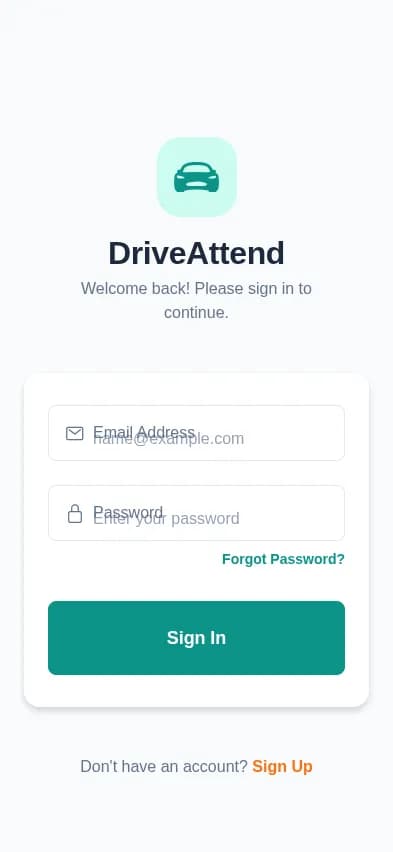 DriveAttend Smart Attendance