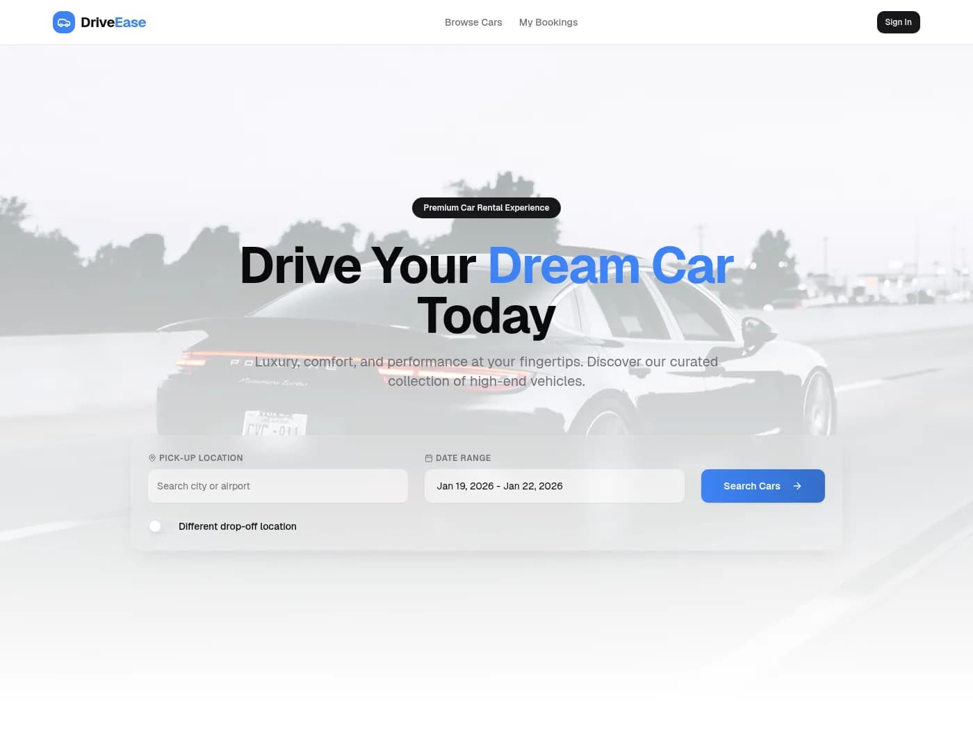 DriveEase Car Rental